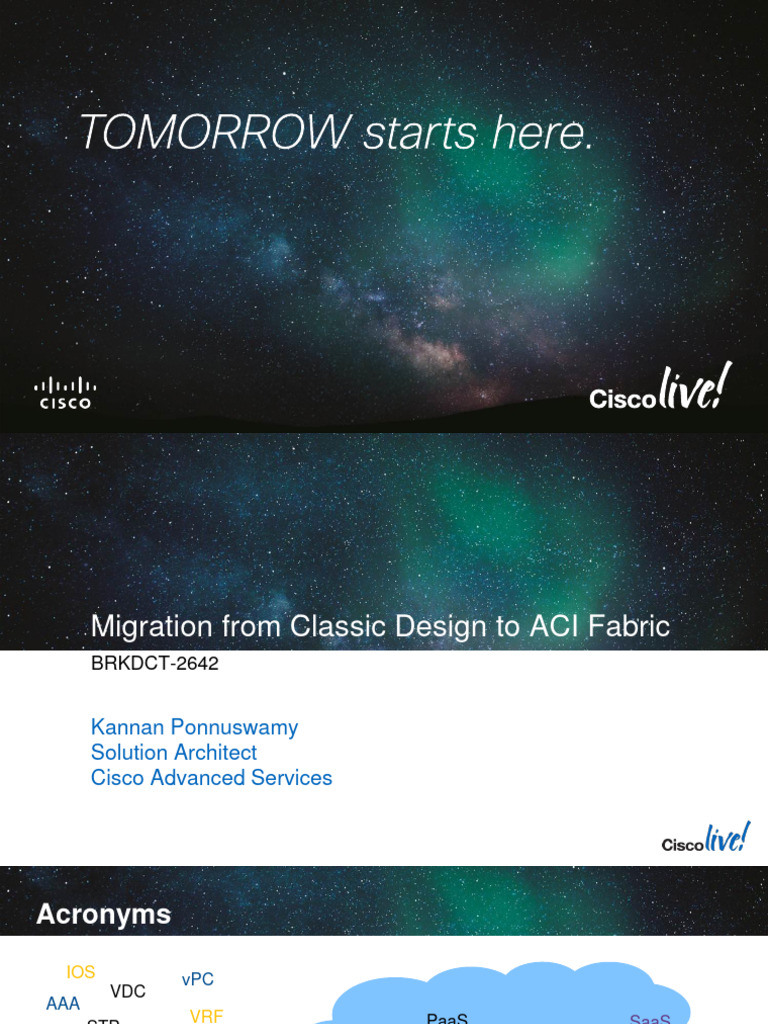 BRKDCT-2642 Migration From Classic Design To ACI Fabric | PDF