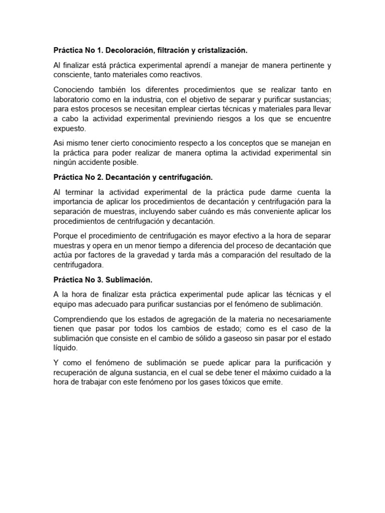 Conclusiones de las prácticas 1,2 y 3 | PDF