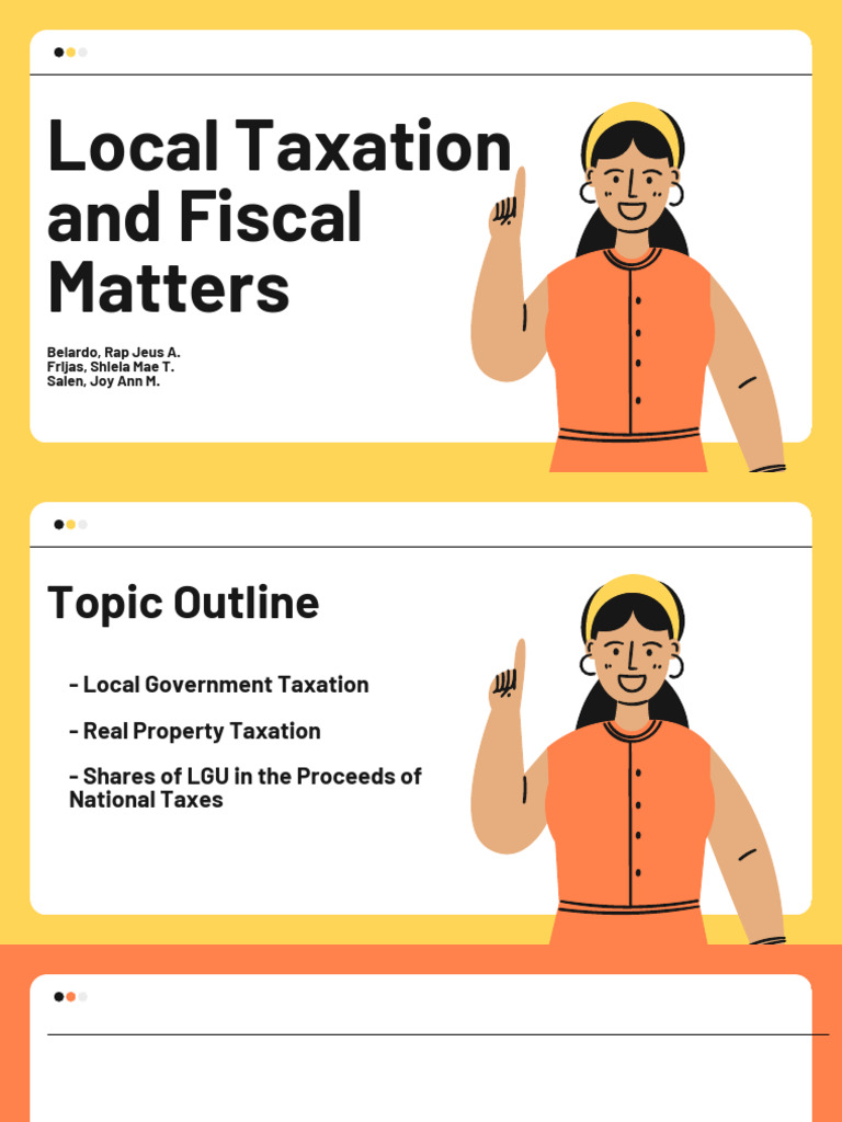 Topic Iv - Local Taxation and Fiscal Matters | PDF | Taxes | Property Tax