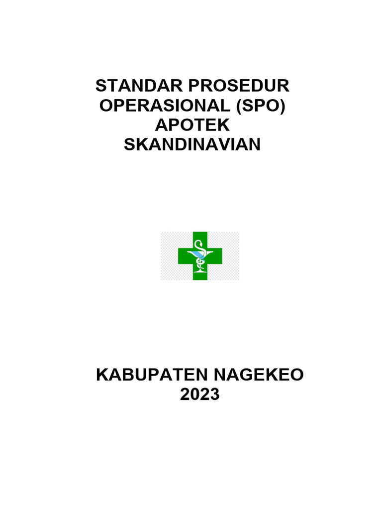 SOP Apotek | PDF