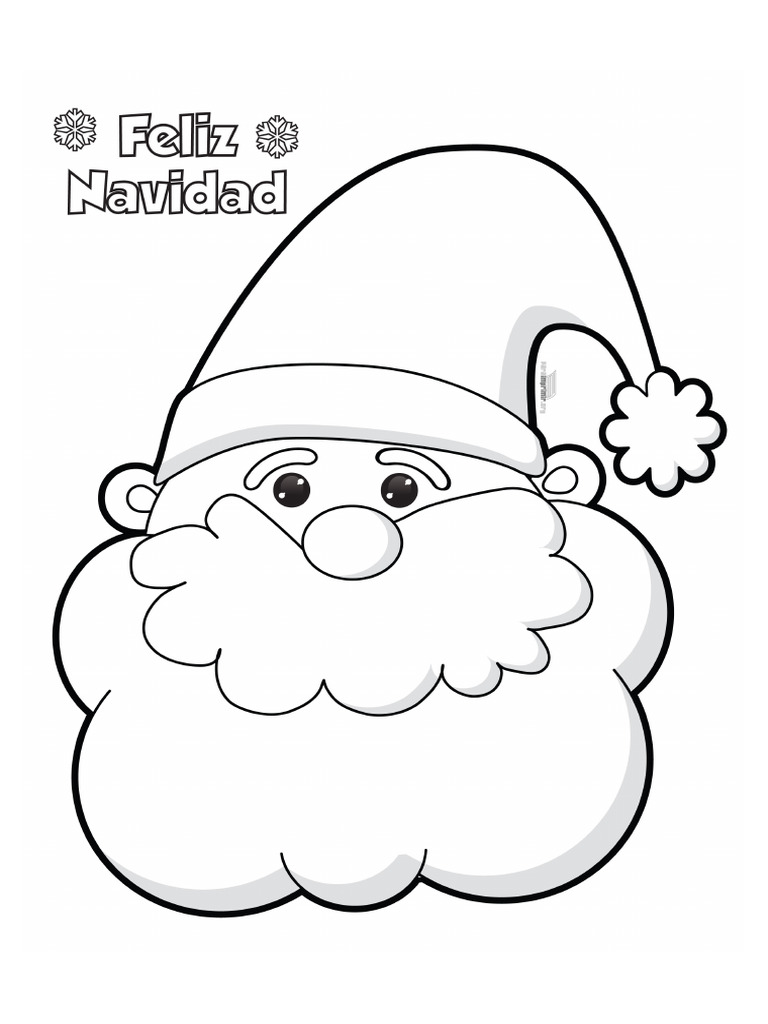 Santa Claus para Colorear e Imprimir | PDF