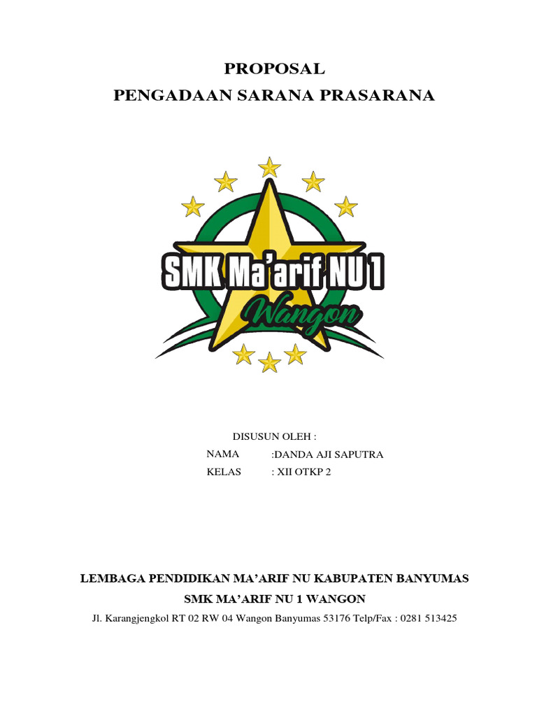 Proposal Sarpras SMK Wangon | PDF