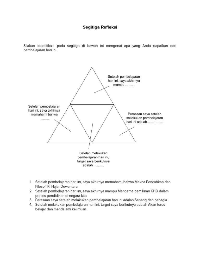 Refleksi Model Segitiga | PDF