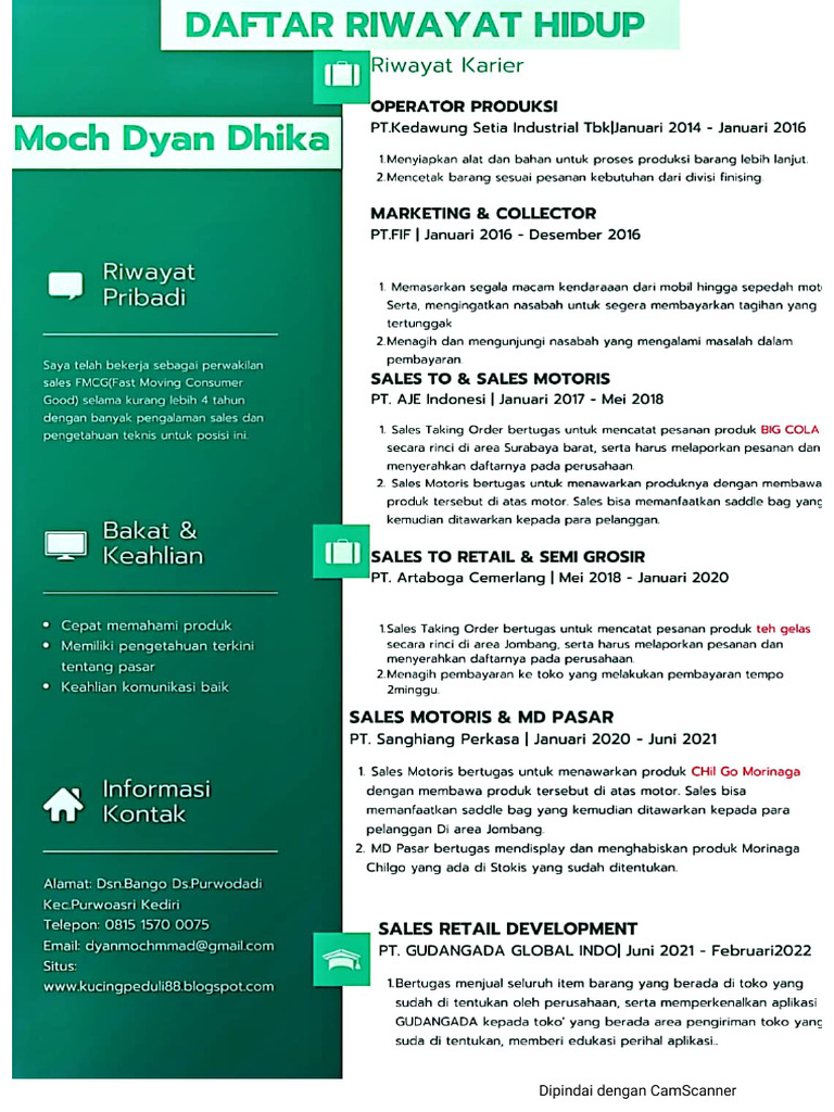 Surat Lamaran Dony | PDF