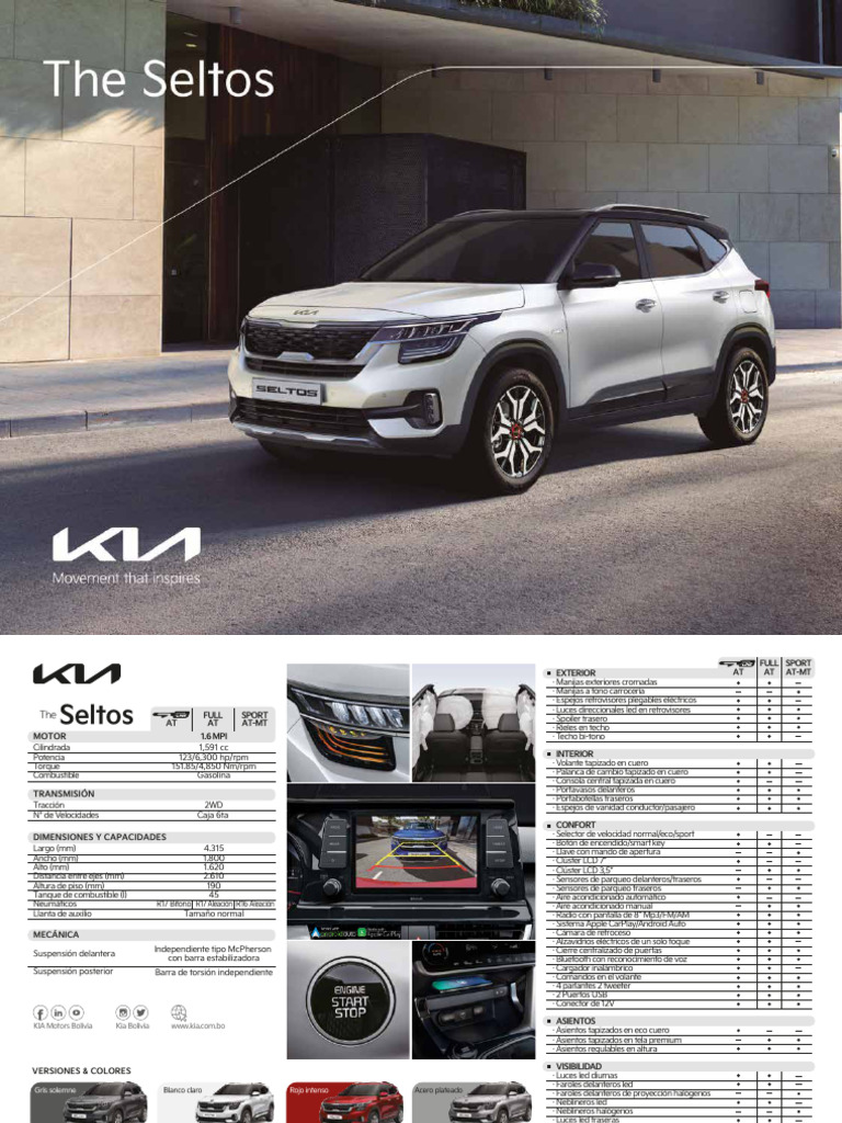 Ficha Tecnica Kia Seltos | PDF | Estilos de carrocería | Transporte