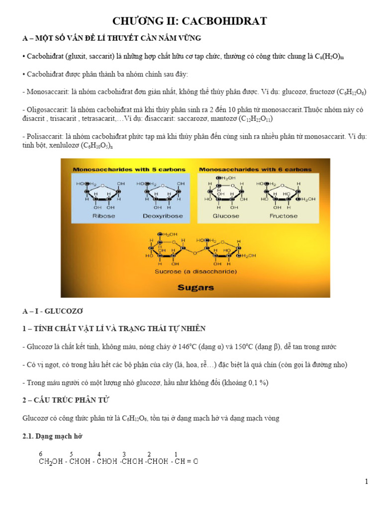 2-Li Thuyet Chuong Cacbohidrat | PDF