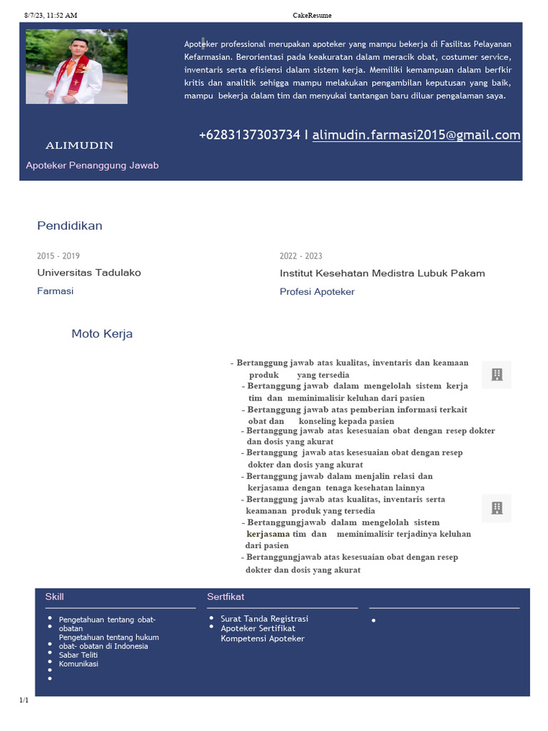 Cake Resume | PDF