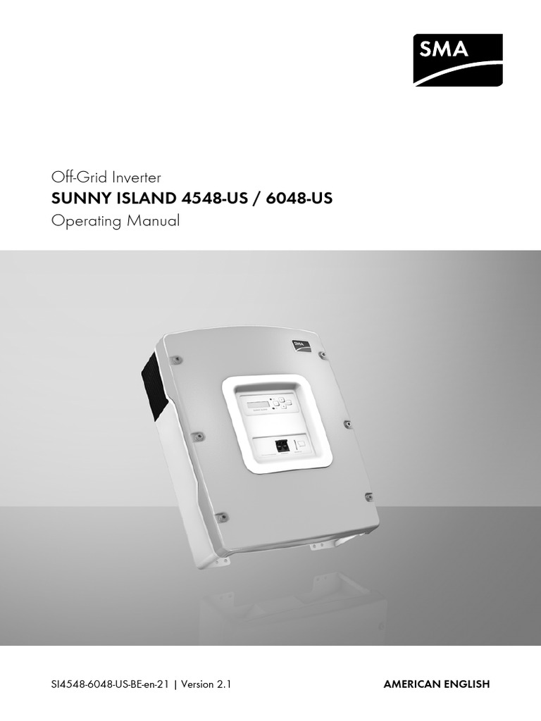 Sunny Si6048-Us Manual v2 | PDF | Electrical Grid | Lithium Ion Battery