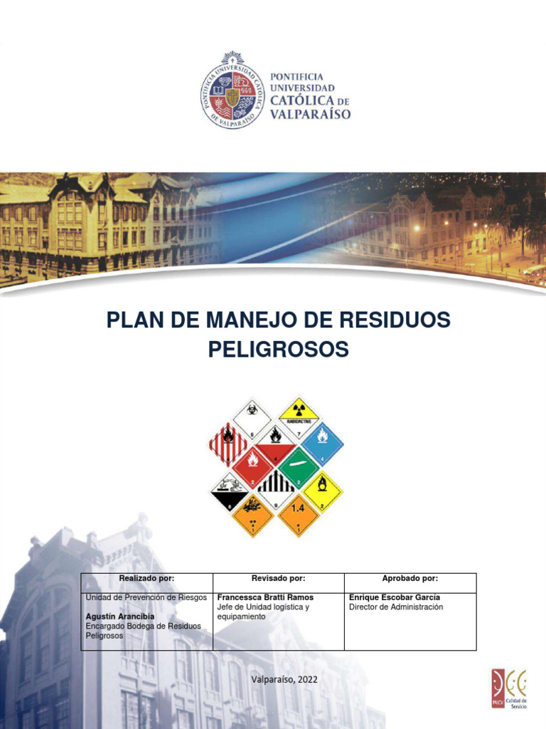 Plan de Manejo de Residuos Peligrosos 2022 1 | PDF