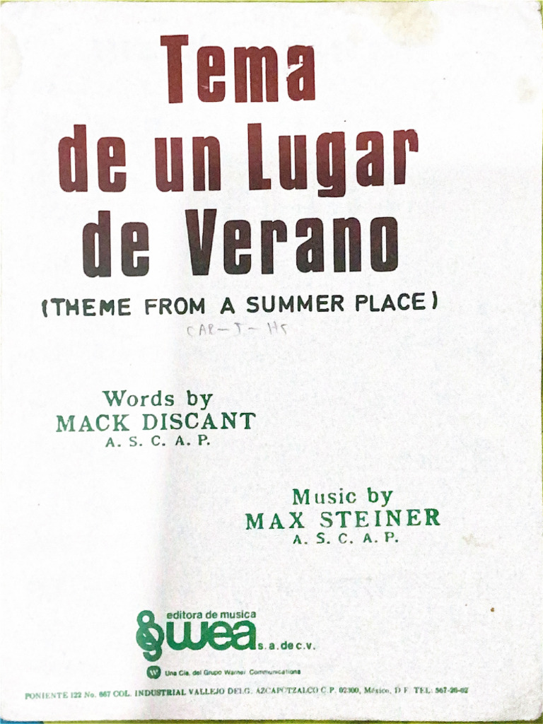 Tema de Un Lugar de Verano | PDF