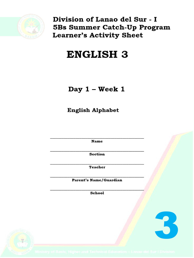 English-3-W1-D1-to-D4 | PDF