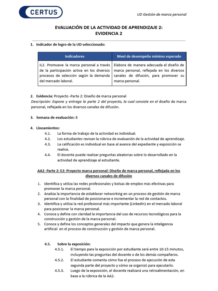 Lineamiento de evaluación AA2 (2) | PDF