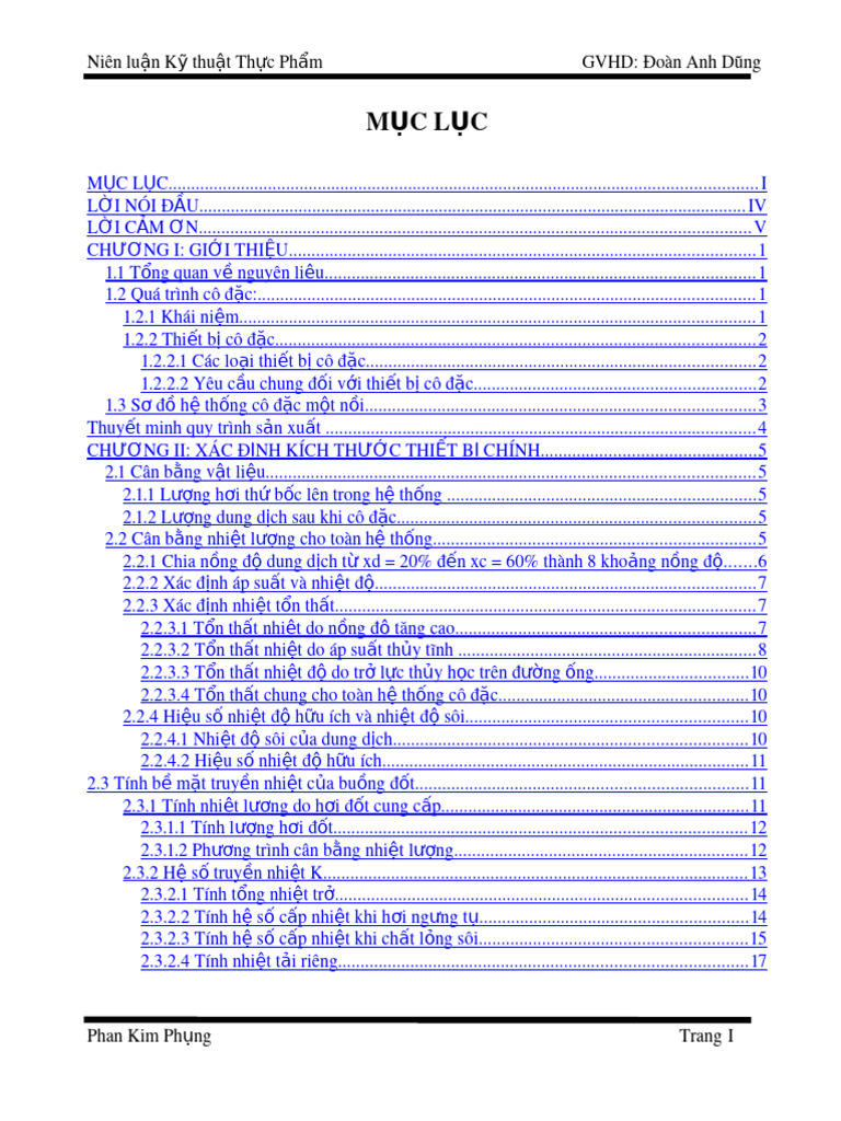 Đồ án - Kỹ thuật thực phẩm cô đặc cà chua với buồng đốt trong kiểu treo ...