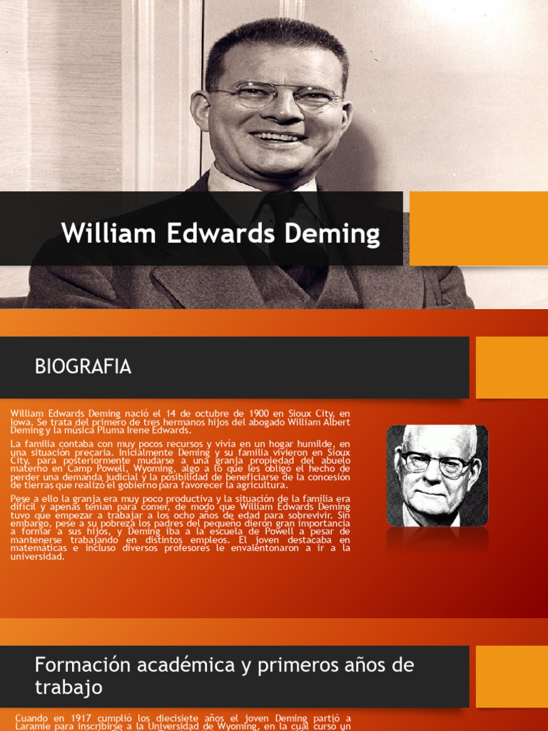 Deming: Pionero de la Calidad Total | PDF