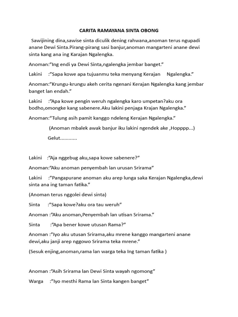 Sinta Obong | PDF