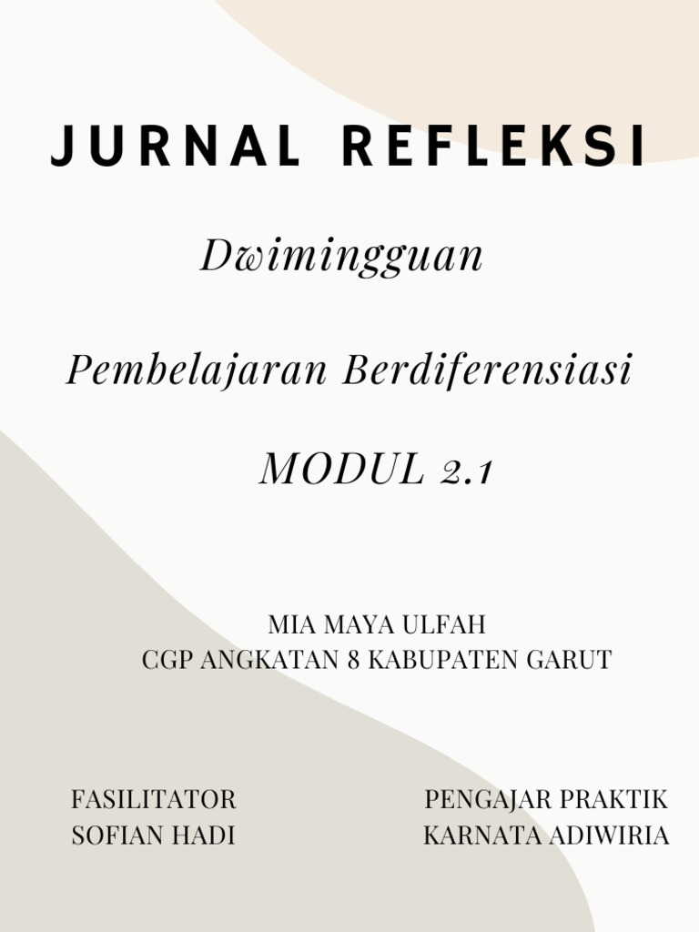 Jurnal Refleksi Dwiminngu Modul 2.1 | PDF