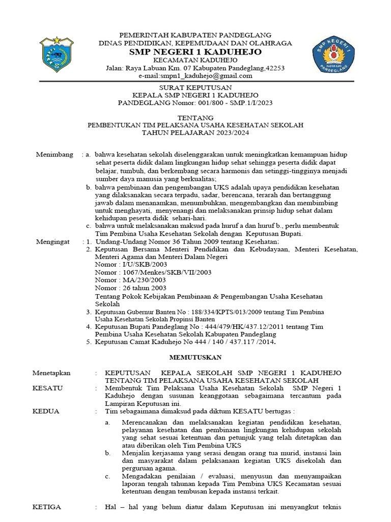 SK UKS TP 2023-2024 | PDF