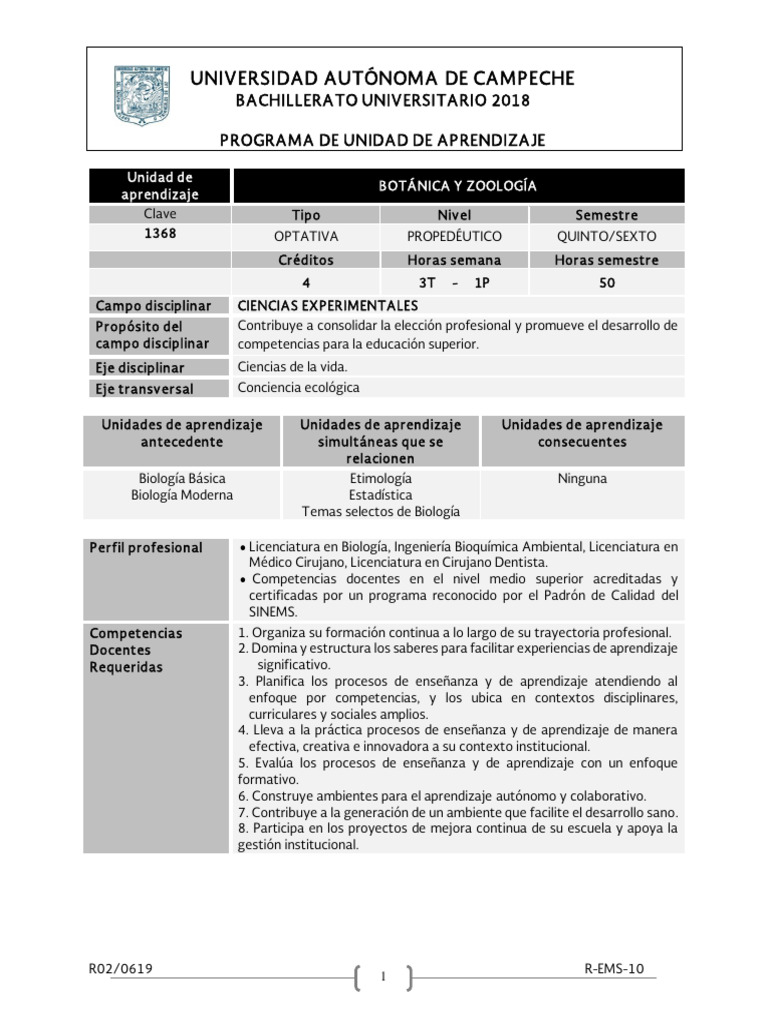 Botanica y Zoologia | PDF | Taxonomía (biología) | Evaluación