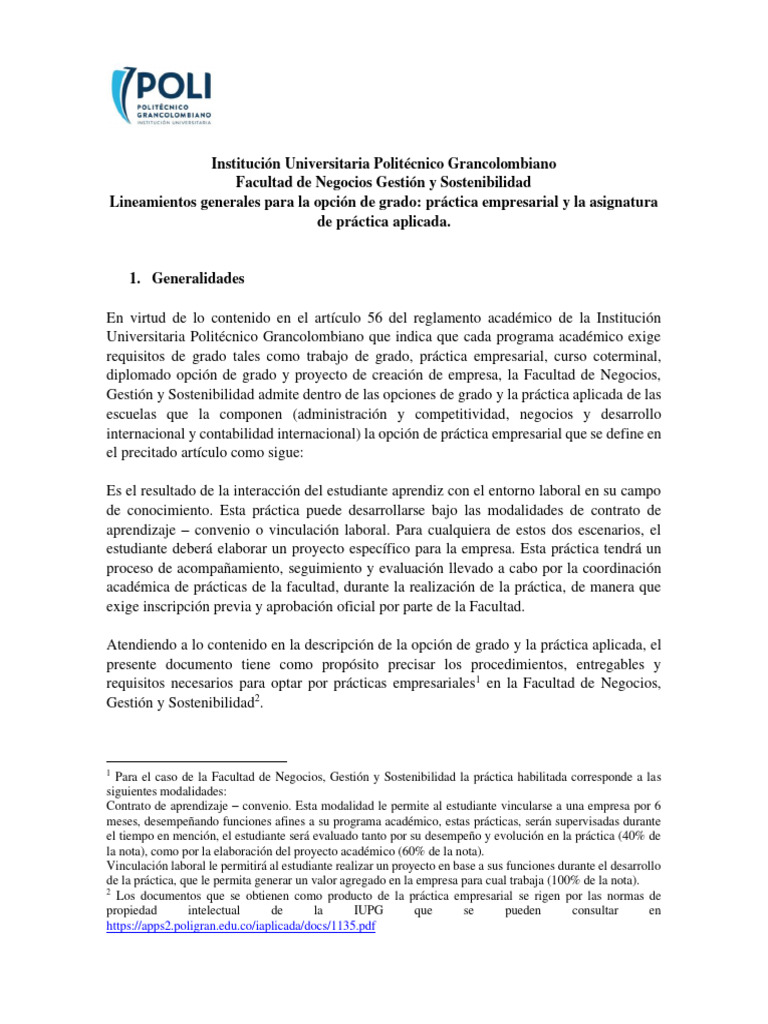 Documento Guía General de Prácticas | PDF