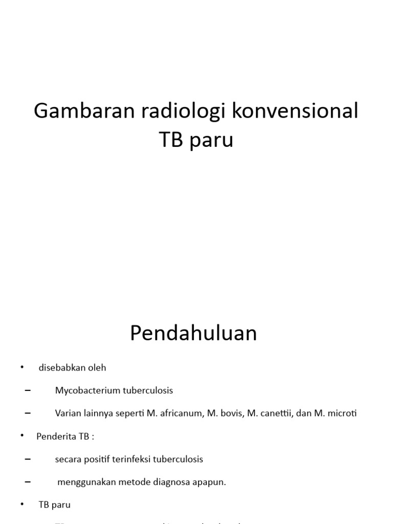 Gambaran Radiologi Konvensional TB Paru | PDF