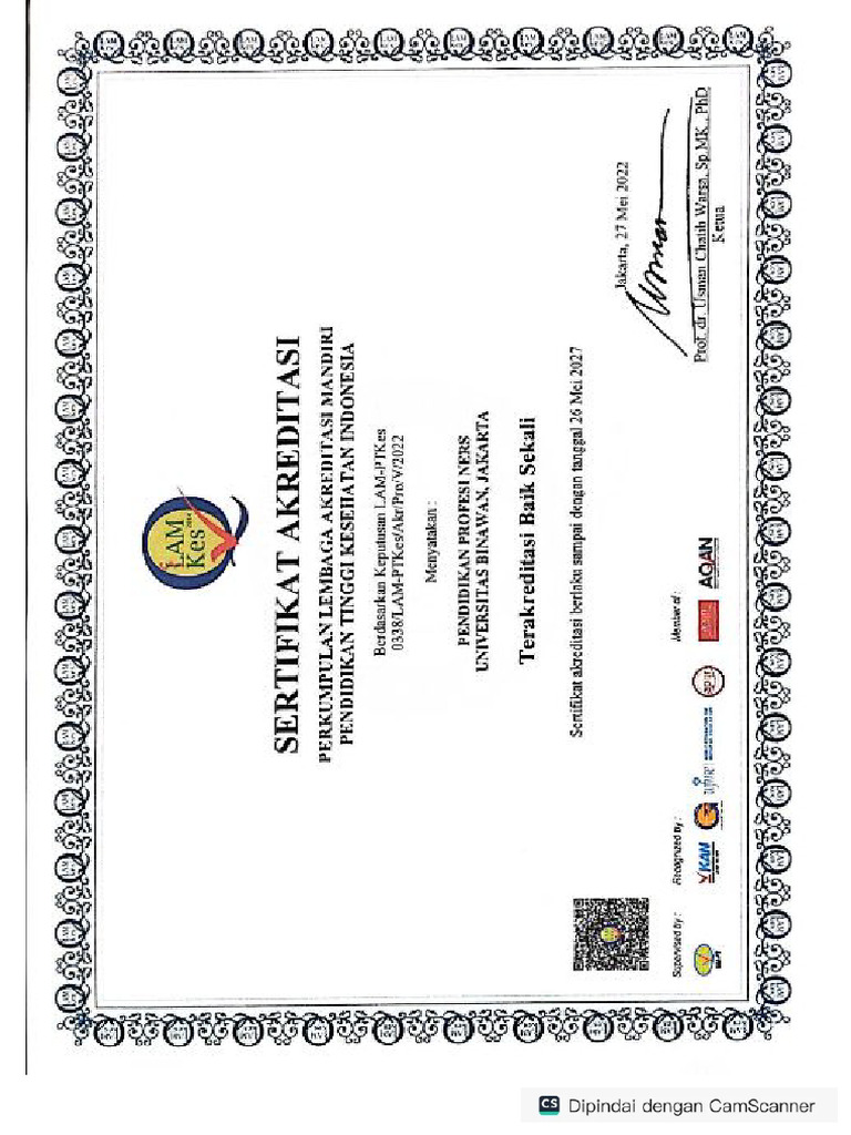 Sertifikat Akreditasi Program Studi Profesi Ners | PDF