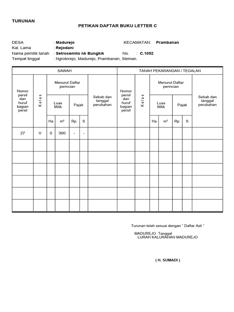 Petikan Letter C Setrosemito | PDF