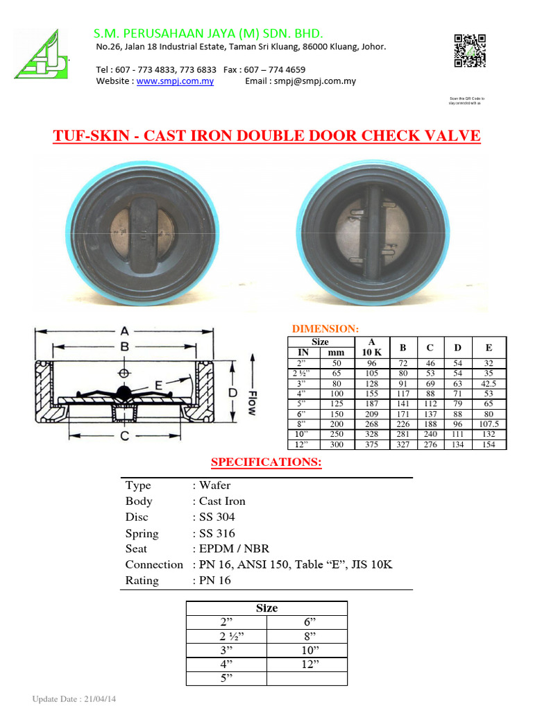 Tuf-Skin Double Check Valve | PDF