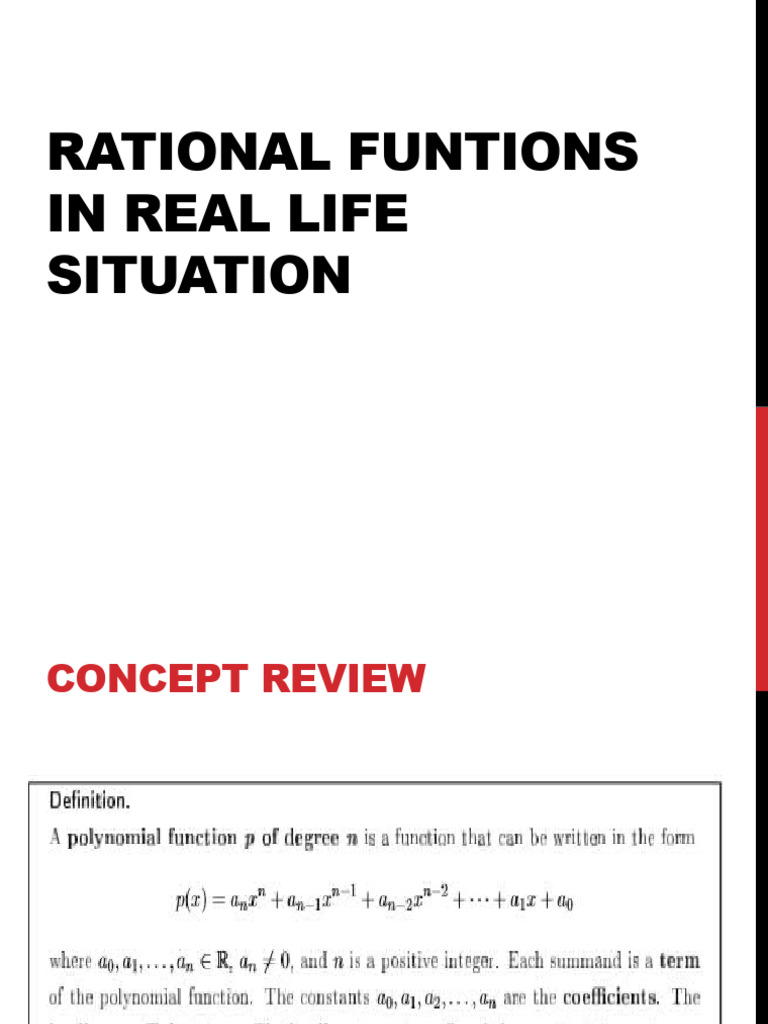 Rational Funtions in Real Life Situation | PDF
