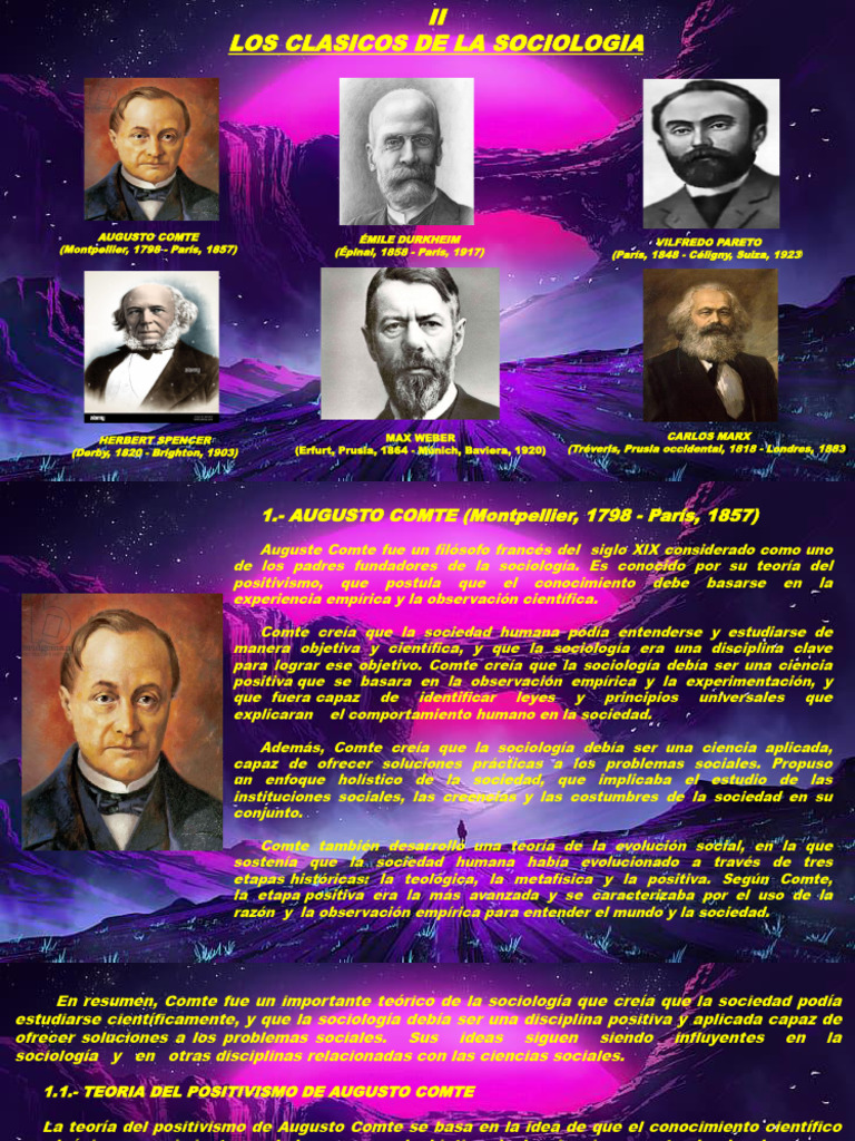 TEMA No. 2 LOS CLASICOS DE LA SOCIOLOGIA | PDF | Emile Durkheim | Sociología