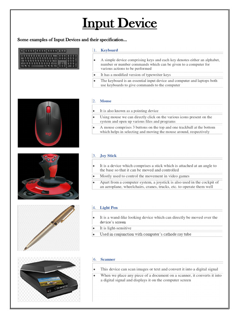 Input Device | PDF | Computer Keyboard | Computing