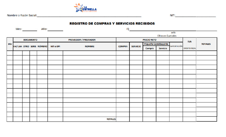 Formato Libro de Compras-1 | PDF