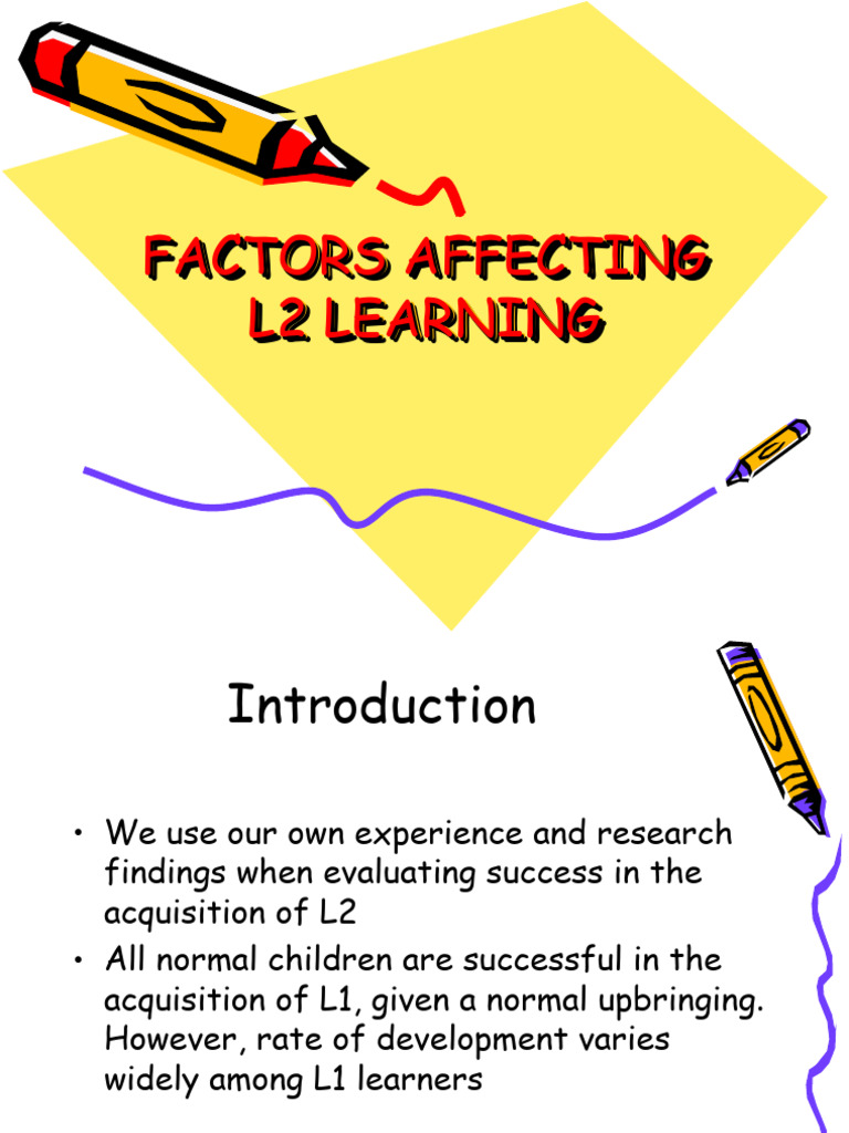 Factors Affecting L2 Learning | PDF