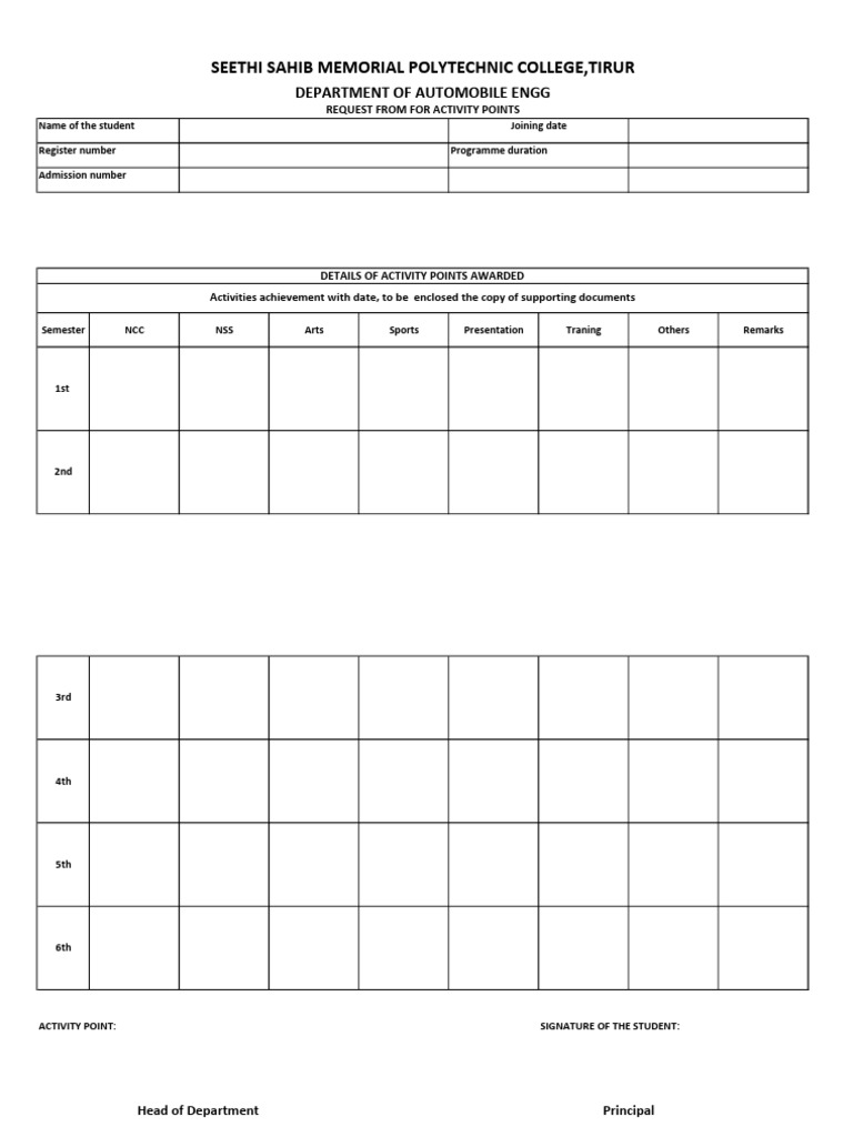 Activity Points Pdf