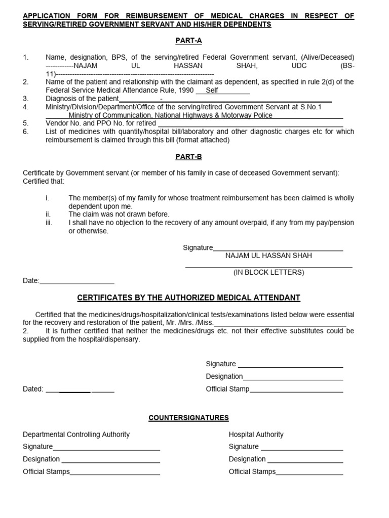 Medical Form | PDF | Clinical Medicine | Medicine