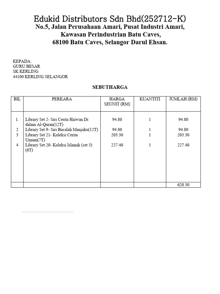 Sebut Harga TONER 057 BLACK 2022 | PDF