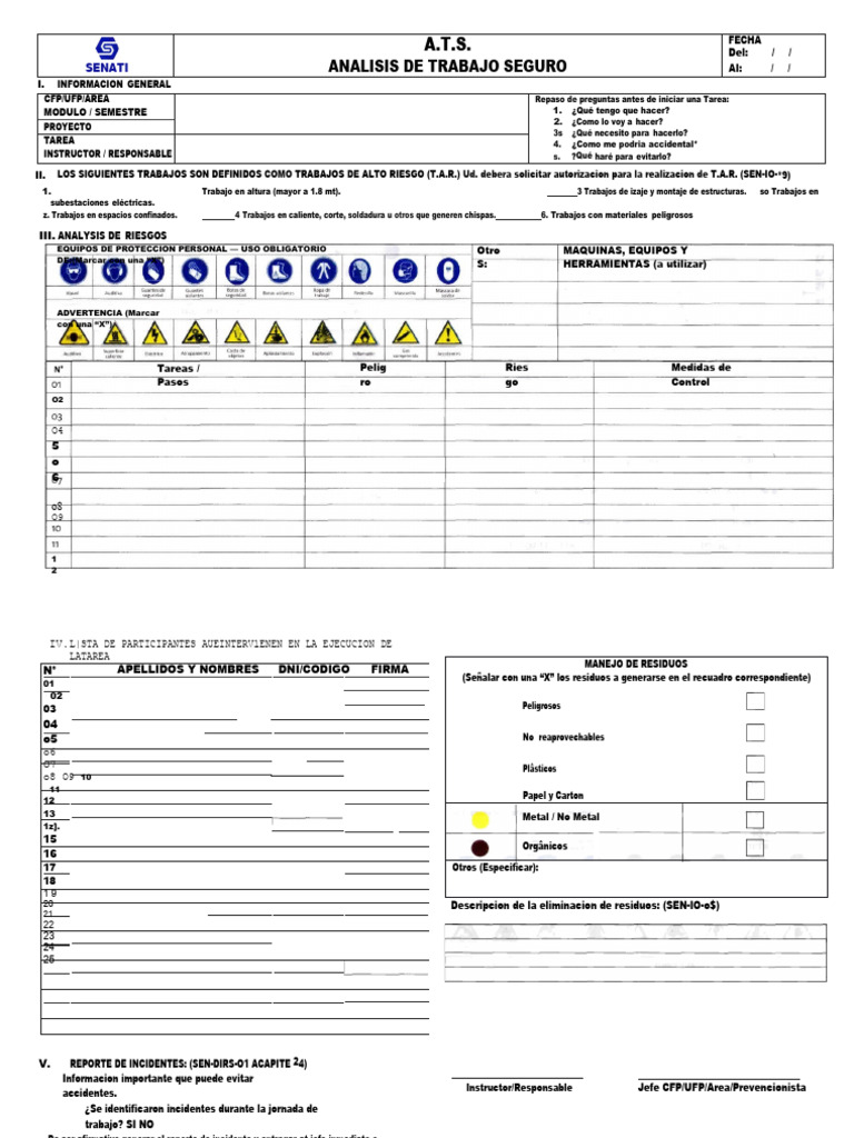 ATS Modelo Senati | PDF
