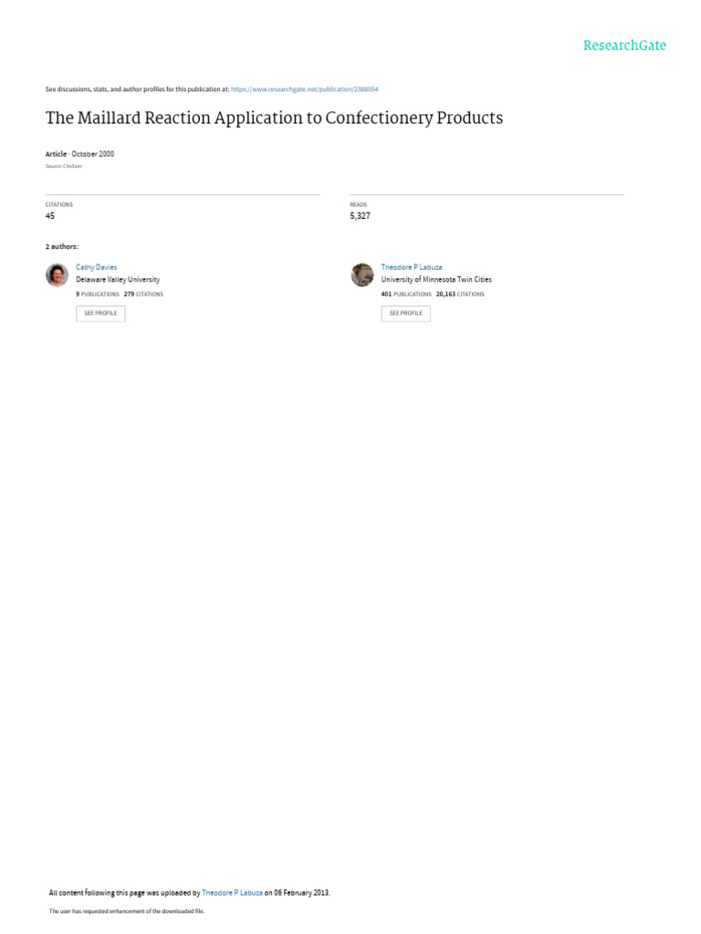 Davies Et Labuza - 2000 - The Maillard Reaction Application To ...