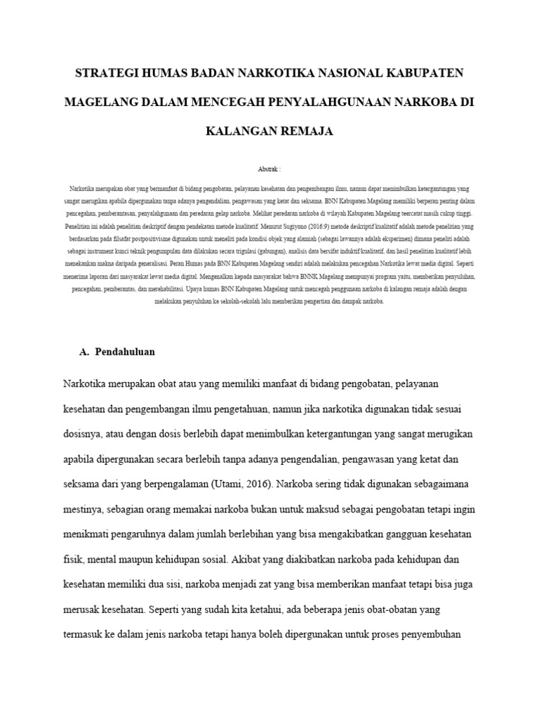 AAS GPA - Jessica Tosya Boseke (20.0802.0011) STRATEGI HUMAS BNN KAB MAGELANG DALAM MENCEGAH ...