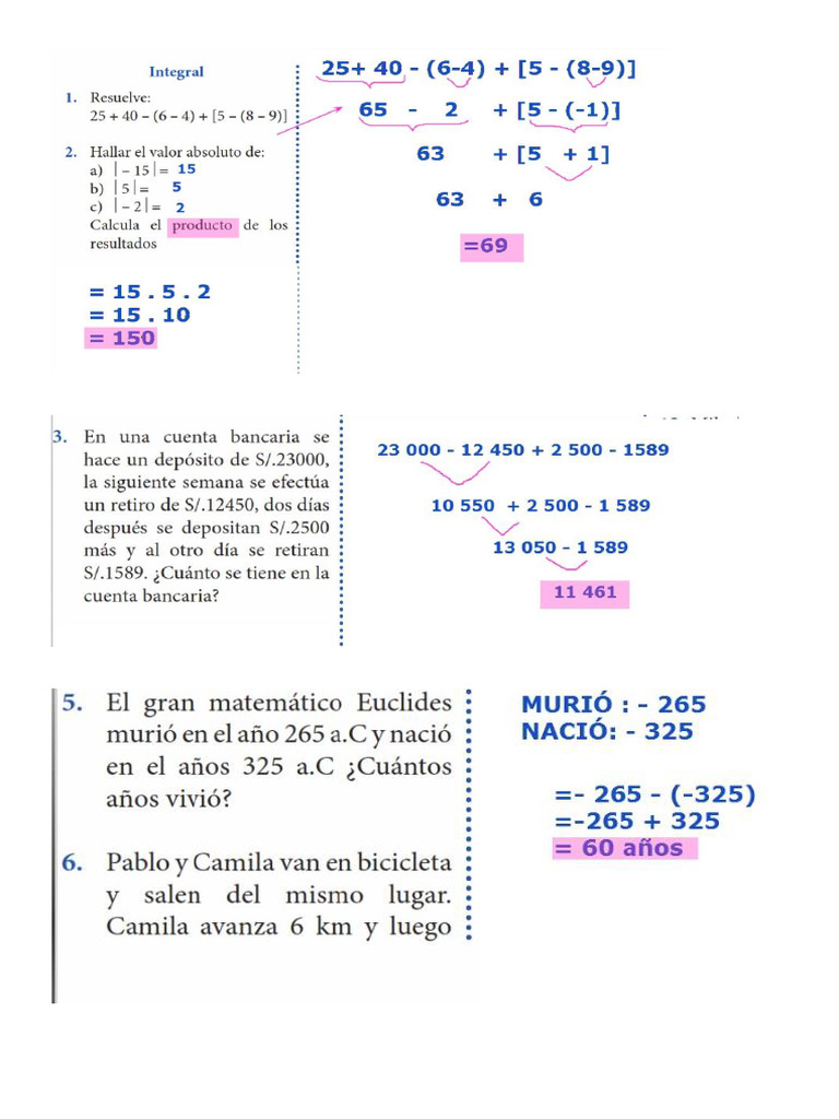 ARITMÉTICA 1°sec S1 | PDF