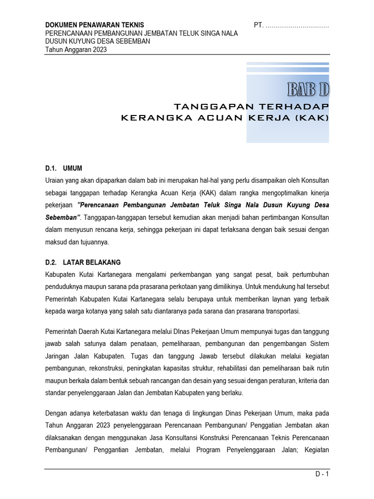 Kak Jembatan 1 | PDF