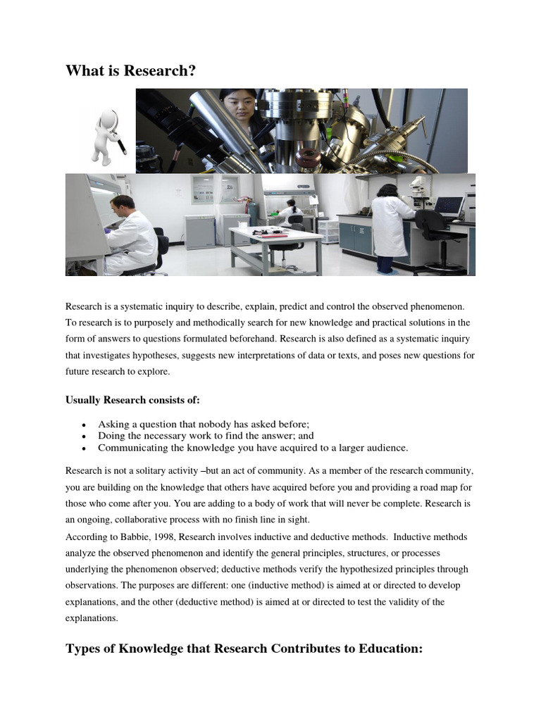 Intro To Research | PDF | Methodology | Qualitative Research