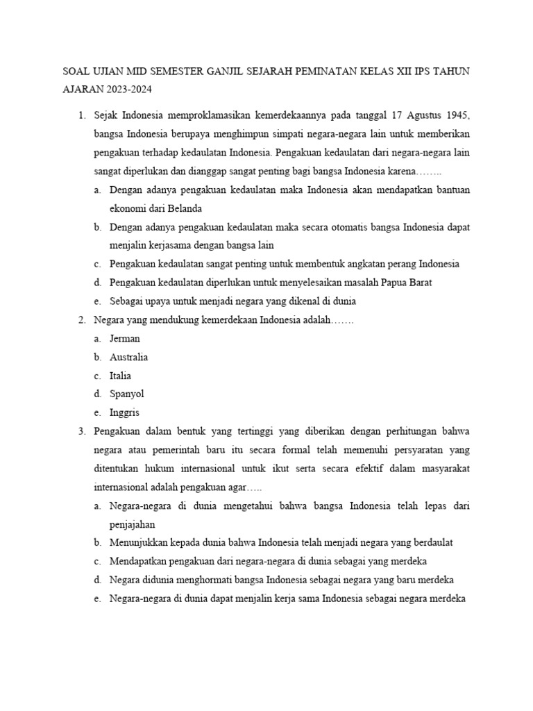 Sejarah Ips Xii | PDF