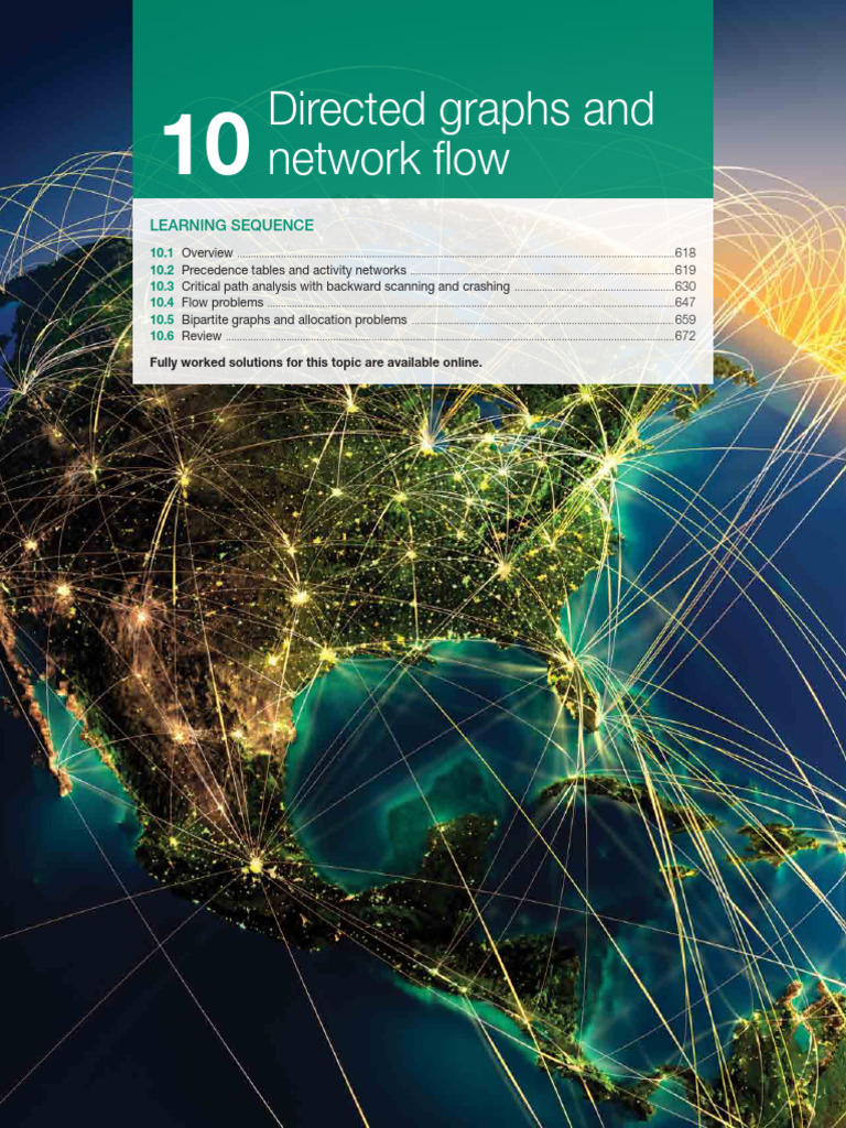 Year 12 - Chapter 10 Directed Graphs and Network Flow | PDF | Mathematics | Discrete Mathematics