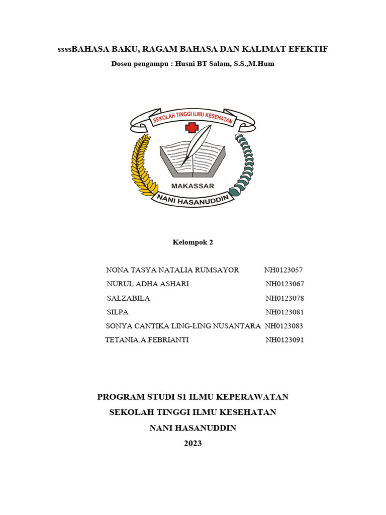 Makalah BHS Indonesia Kelompok 2 Done | PDF
