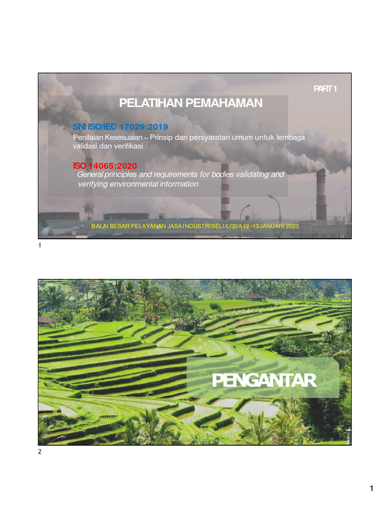 Pelatihan SNI ISO/IEC 17029:2019 | PDF