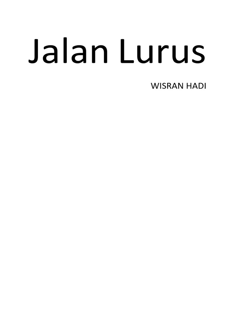 Adoc - Pub Jalan Lurus Wisran Hadi | PDF