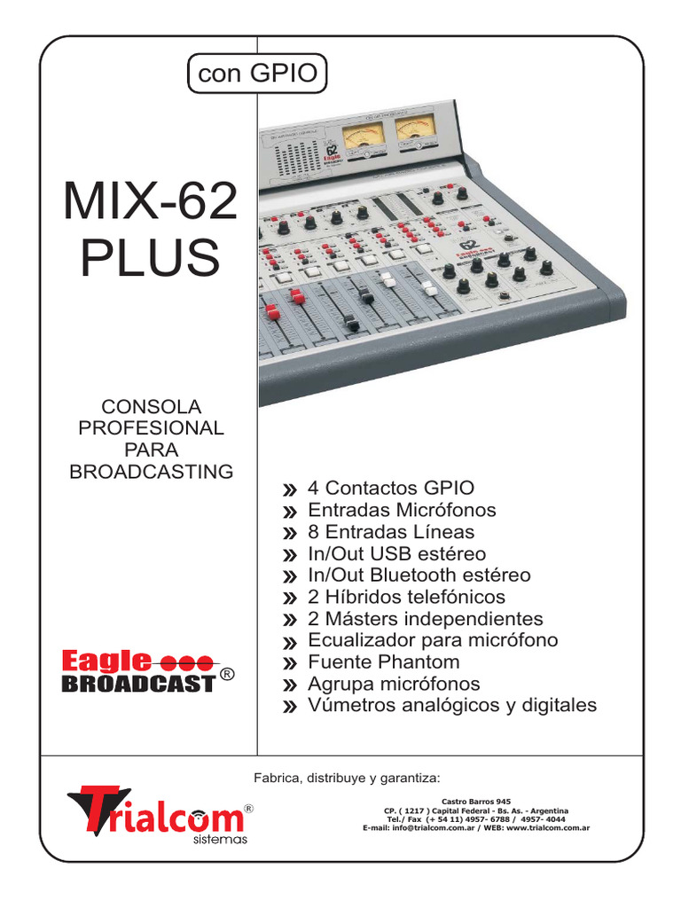 Mix 62 Plus Con Gpio | PDF | Altoparlante | Micrófono