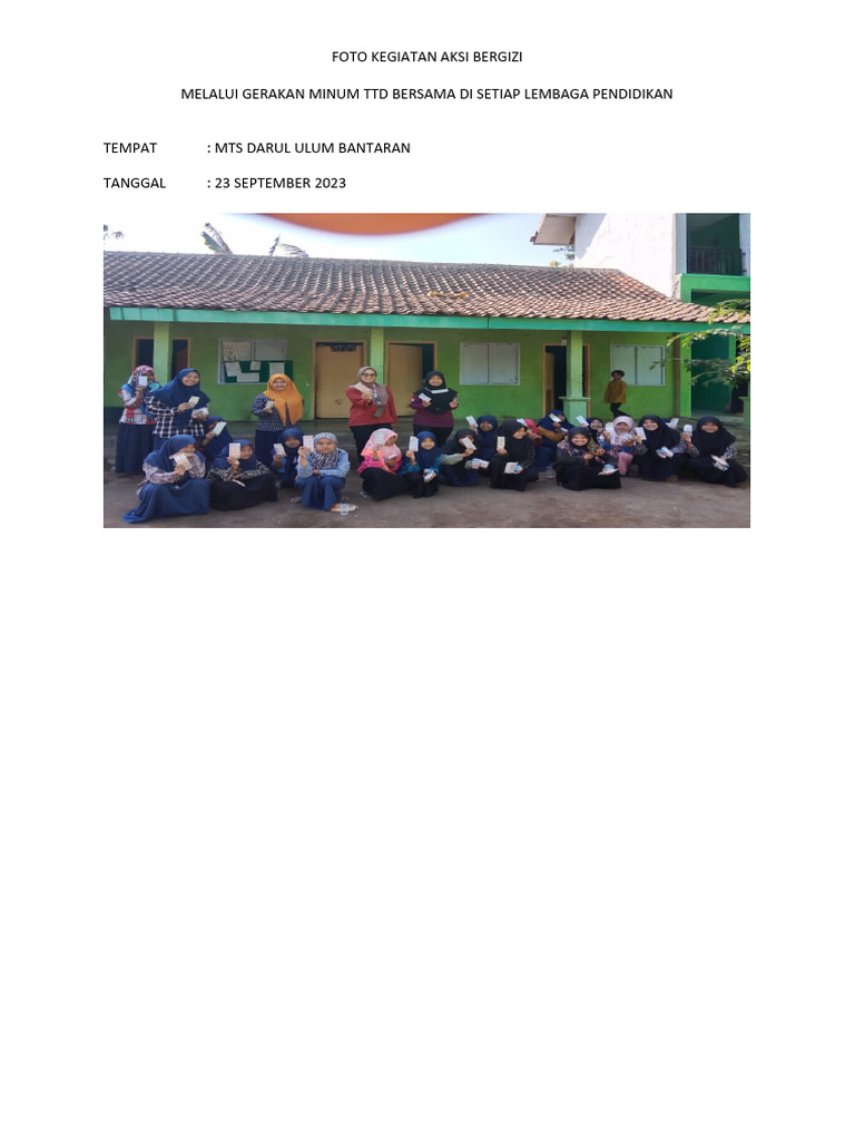 FOTO SPJ Kegiatan Aksi Bergizi SMP SMA | PDF