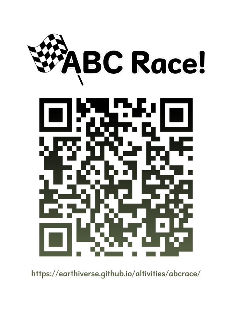 ABC Race QR Code Poster Online Timed | PDF
