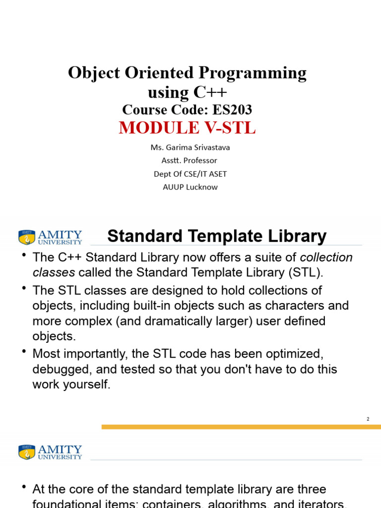 Module V Stl Pdf C Programming Paradigms 2698